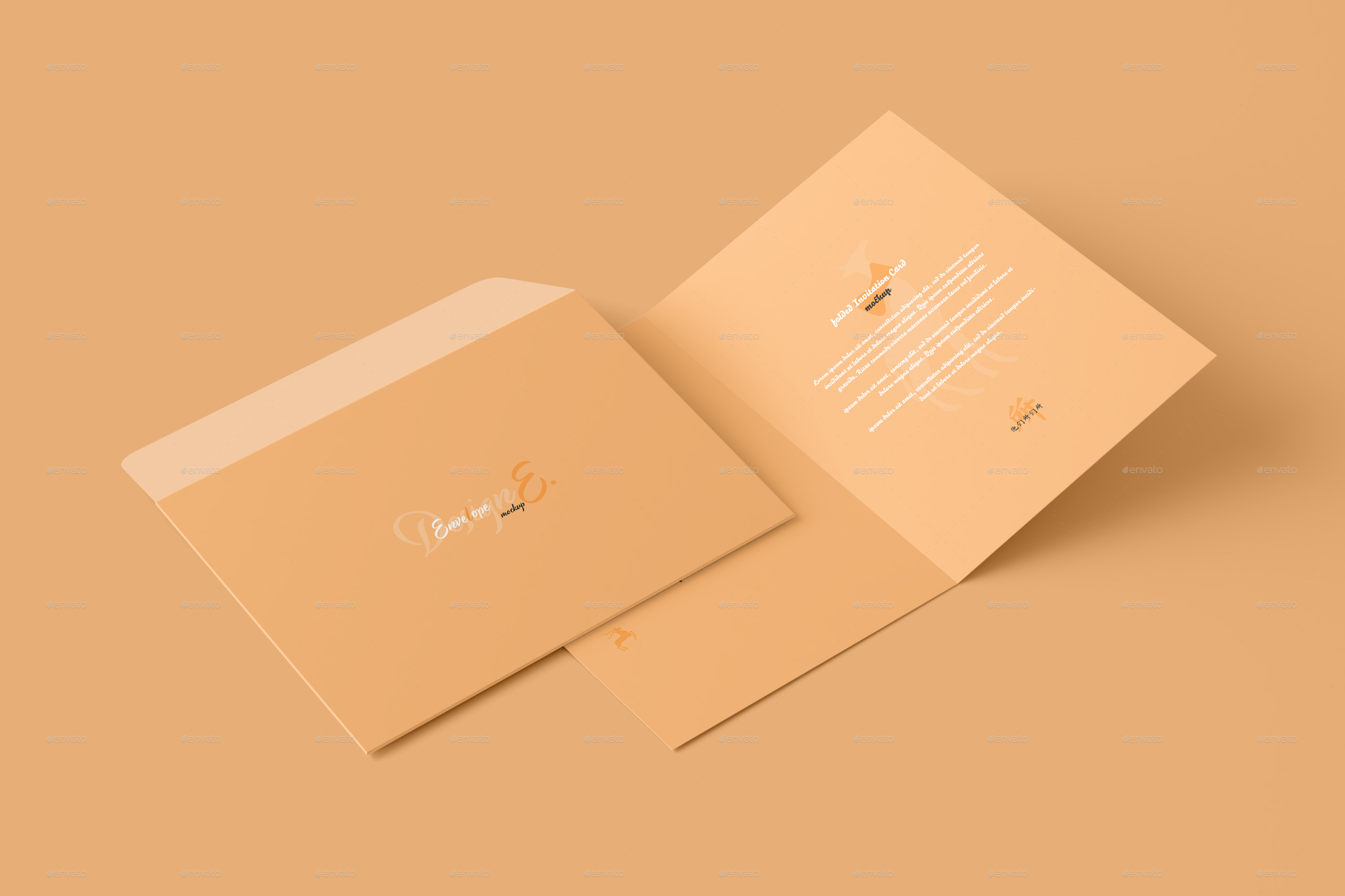 A5 / A6 Invitation Card Mockup With Envelope, Graphics | GraphicRiver