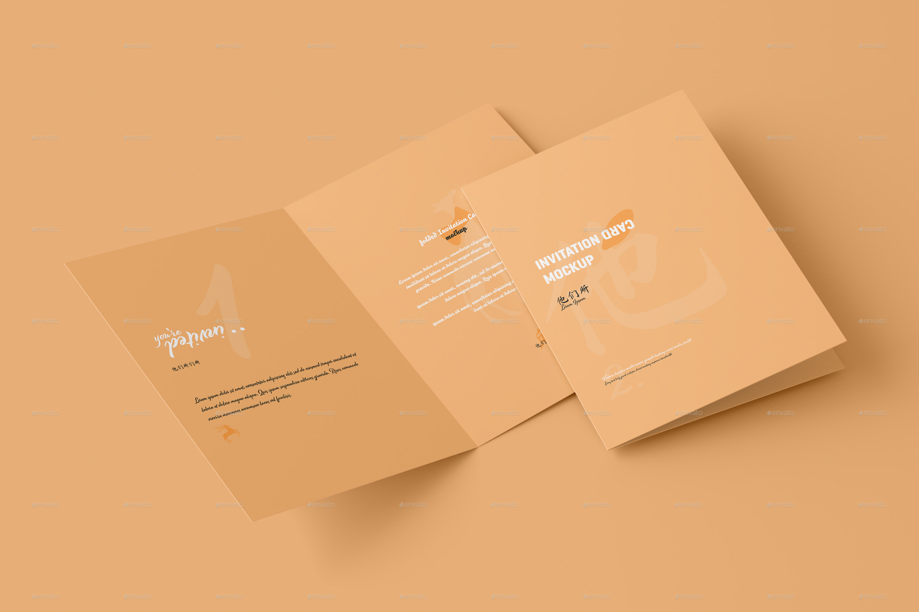 A5 / A6 Invitation Card Mockup With Envelope, Graphics | GraphicRiver