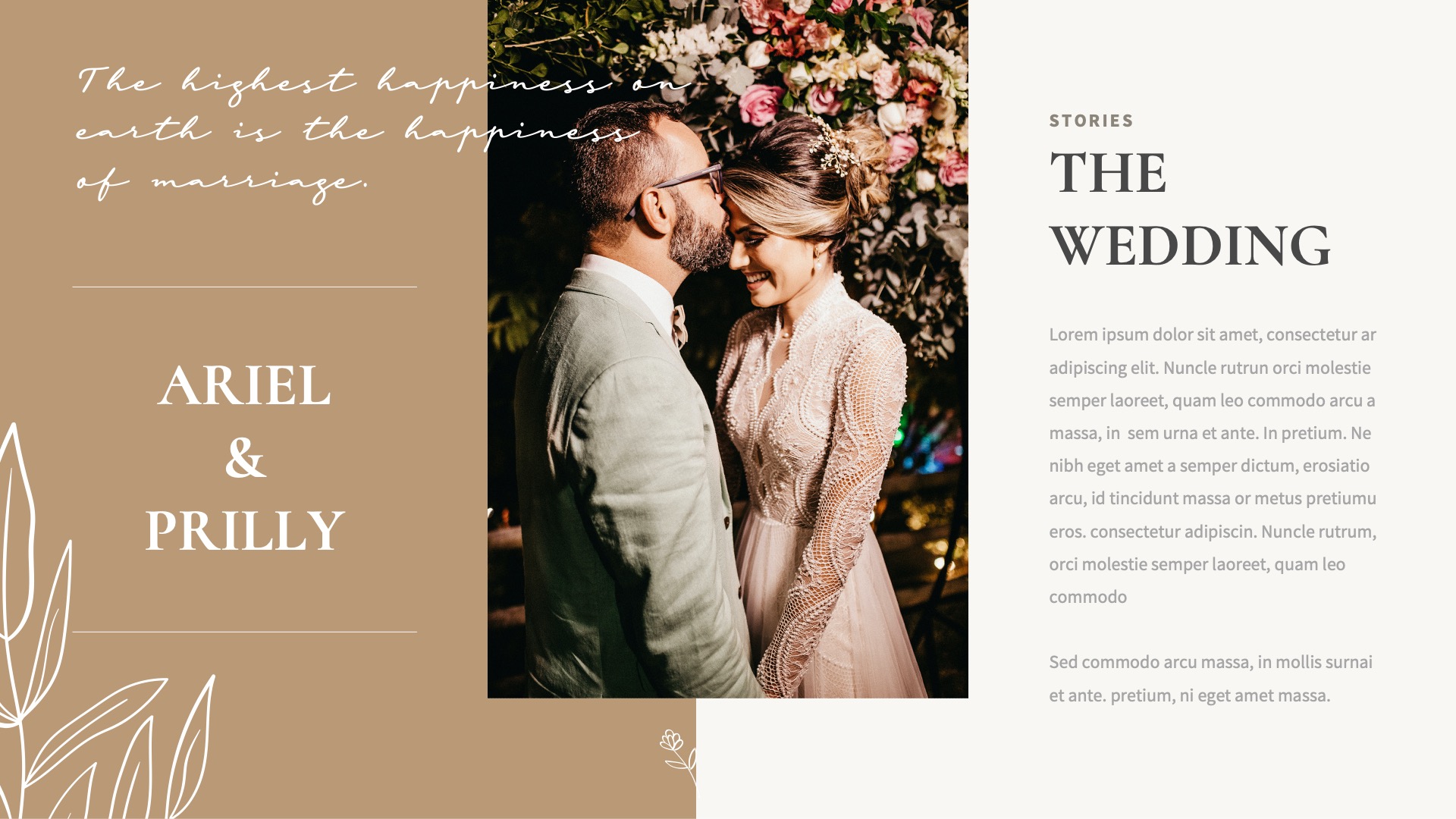 BLISSY - Wedding & Event Powerpoint Template, Presentation Templates