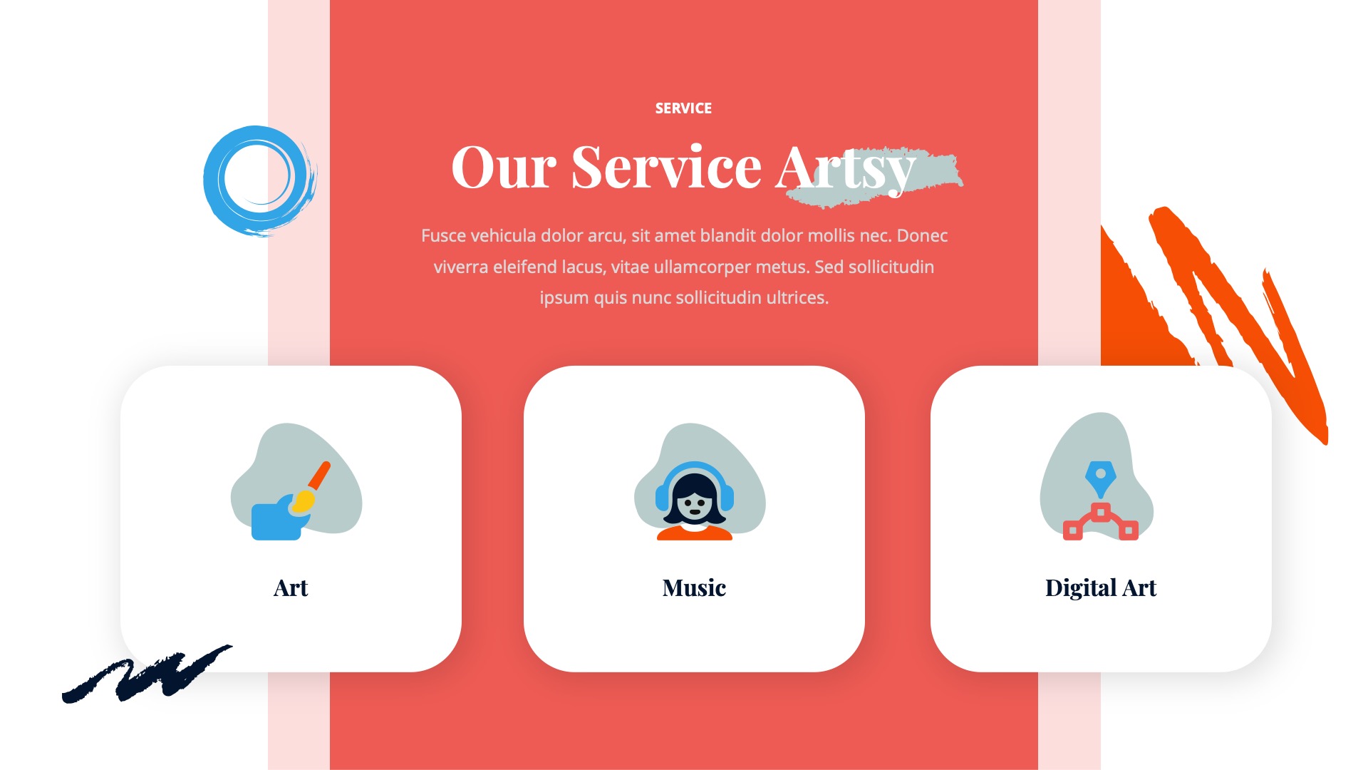 Artsy - Art & Music School Google Slides Template, Presentation Templates