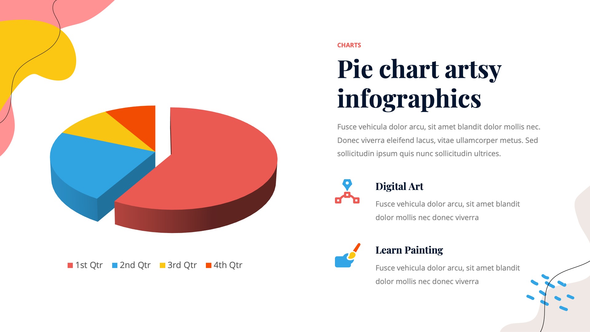 Artsy - Art & Music School Google Slides Template, Presentation Templates