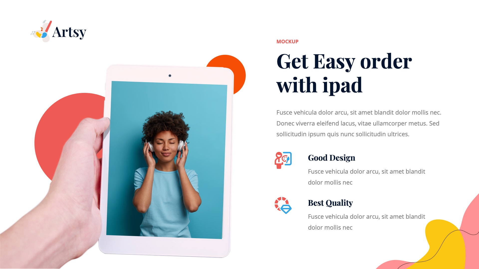 Artsy - Art & Music School Google Slides Template, Presentation Templates