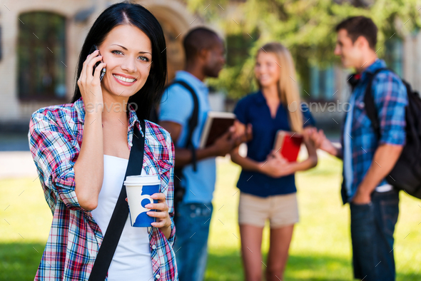 Enjoying student life. Stock Photo by gstockstudio | PhotoDune