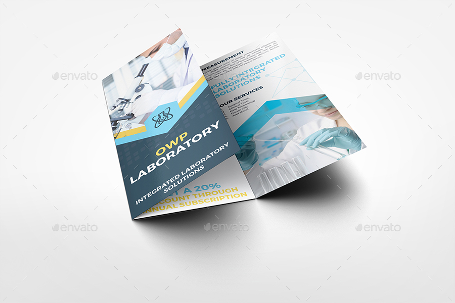 Medical Laboratory Tri-Fold Brochure Template, Print Templates ...