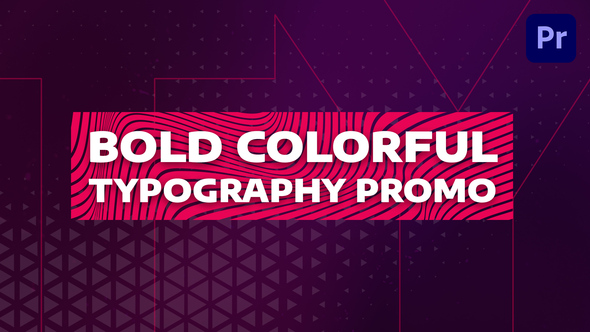 Bold Colorful Typography Promo | Mogrt, Premiere Pro Templates | VideoHive
