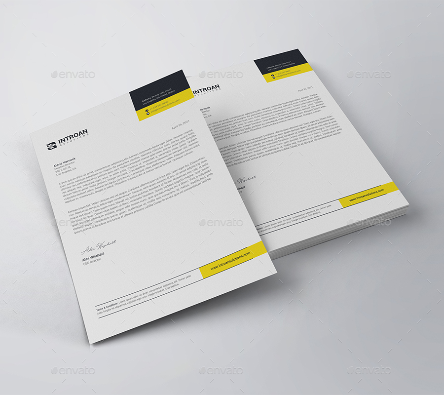 Clean Letterhead, Print Templates | GraphicRiver
