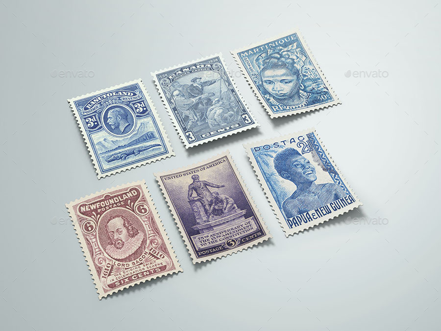 Postage Stamp Mock-up, Graphics | GraphicRiver