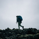 Adventure man walk in icelandic landscape alone Stock Photo by bublikhaus