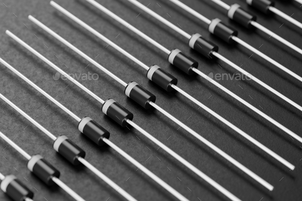 Rectifier diode isolated on white background. 3D rendering. Stock Photo ...