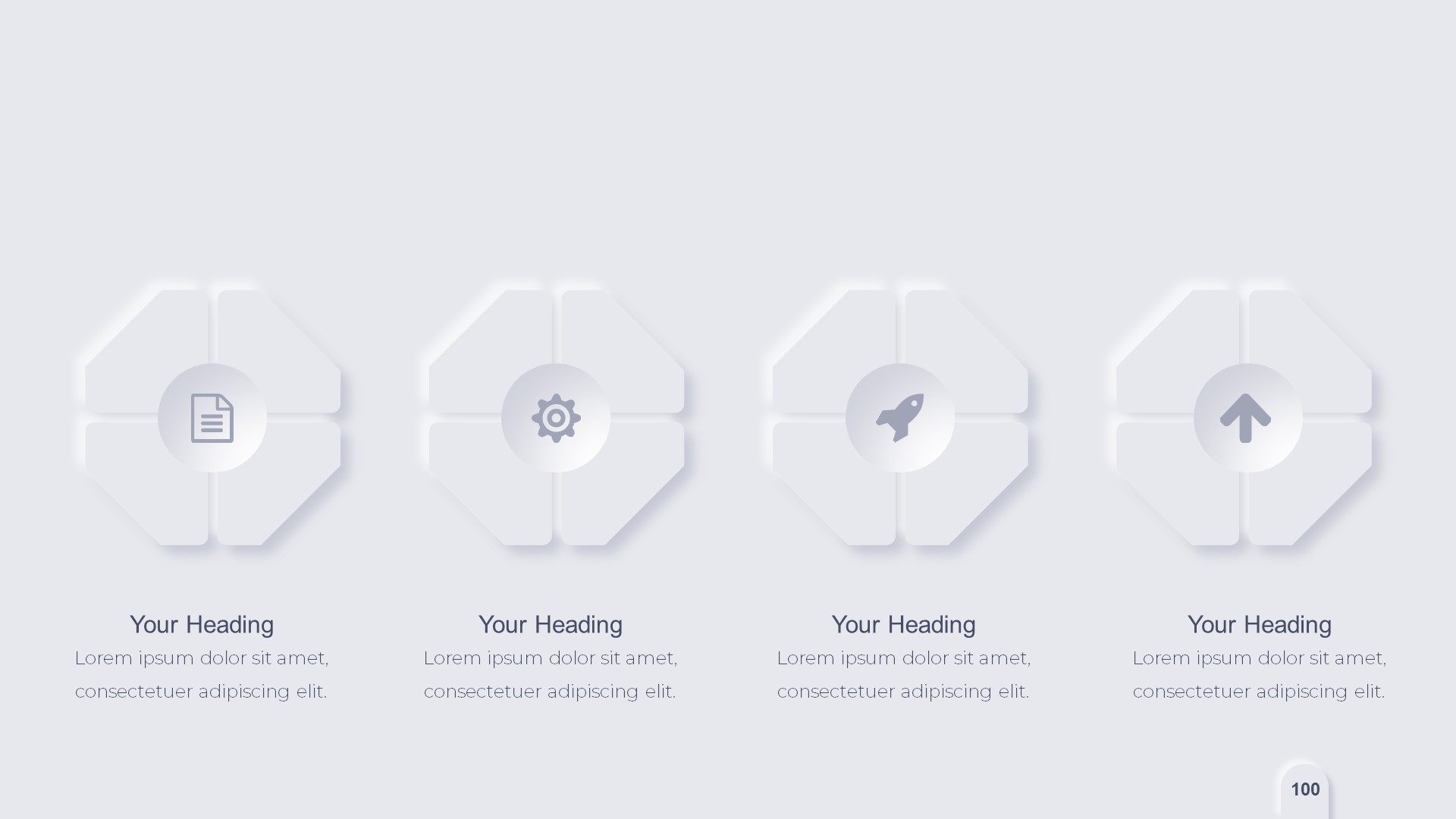 Neumorphic PowerPoint Presentation Template, Presentation Templates