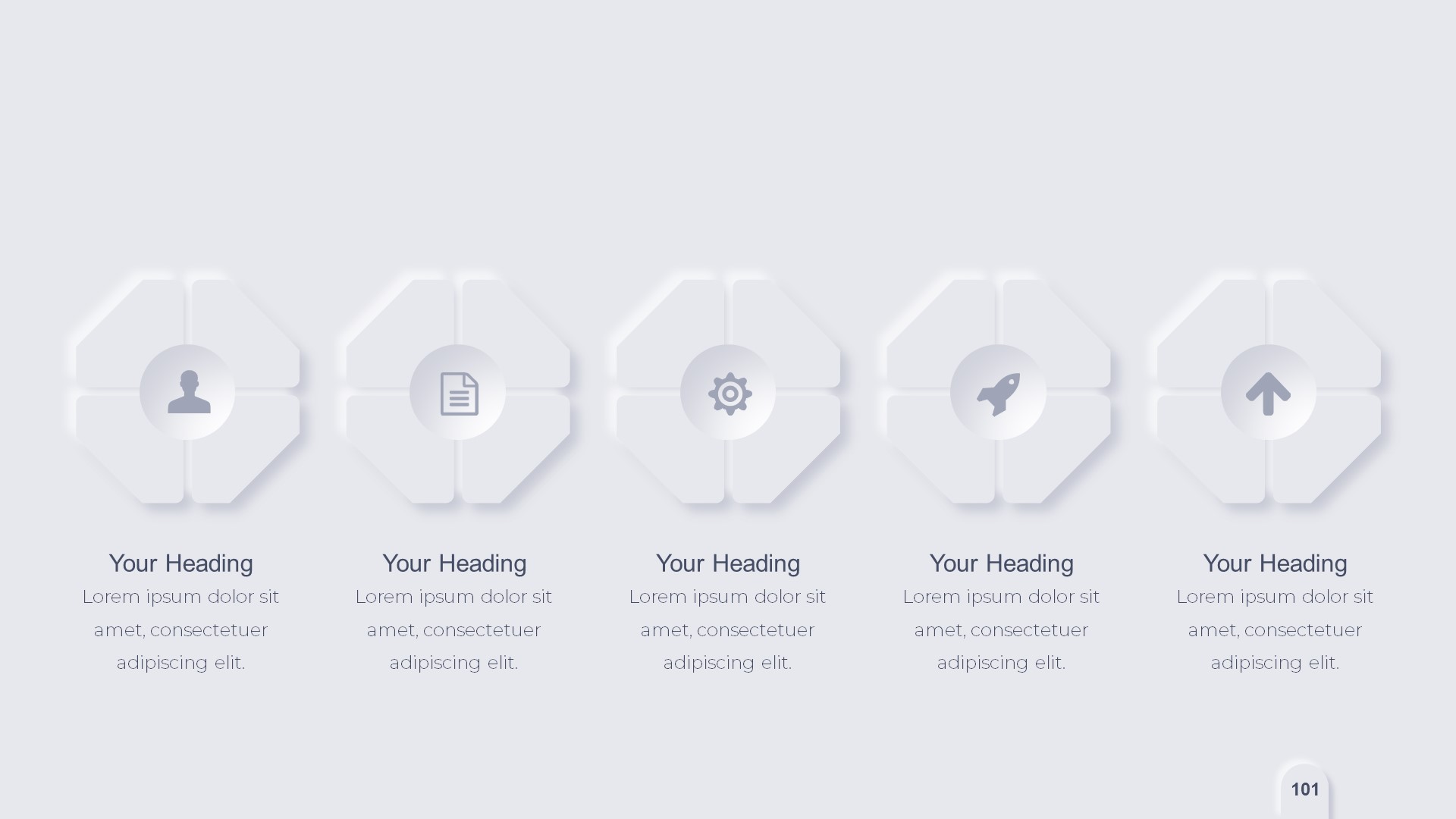 Neumorphic PowerPoint Presentation Template, Presentation Templates