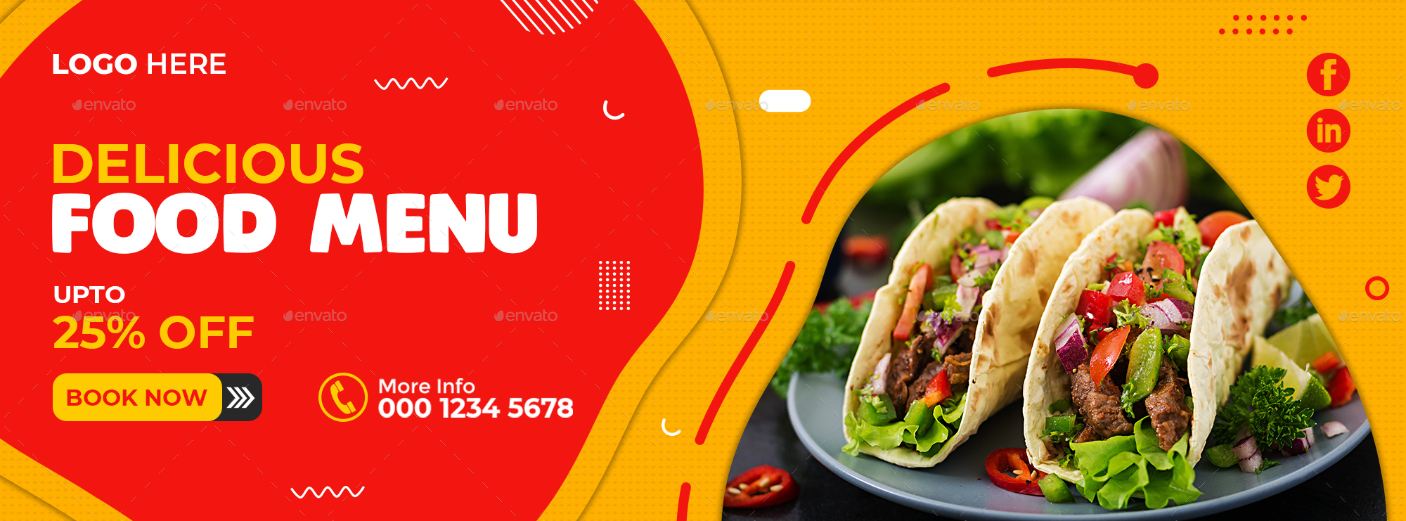 Food Facebook Cover Template, Web Elements | GraphicRiver