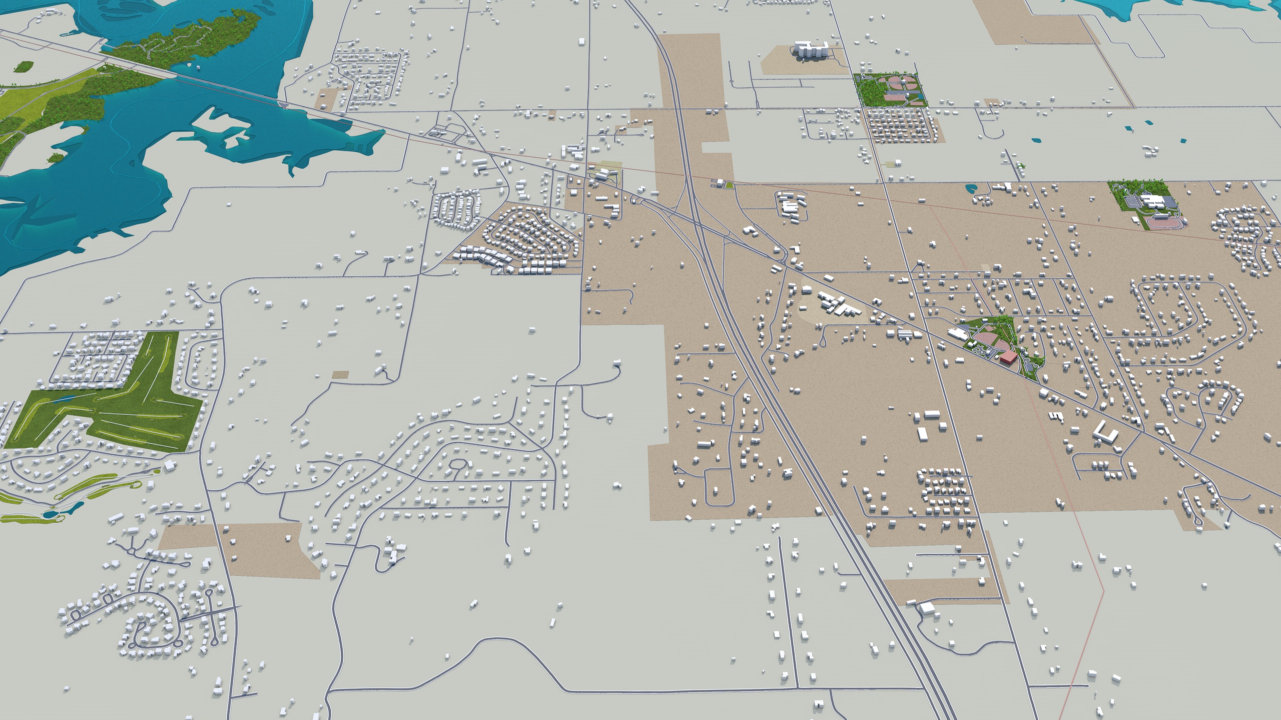 Decatur city Alabama USA 3d model 30km by TurboCG | 3DOcean