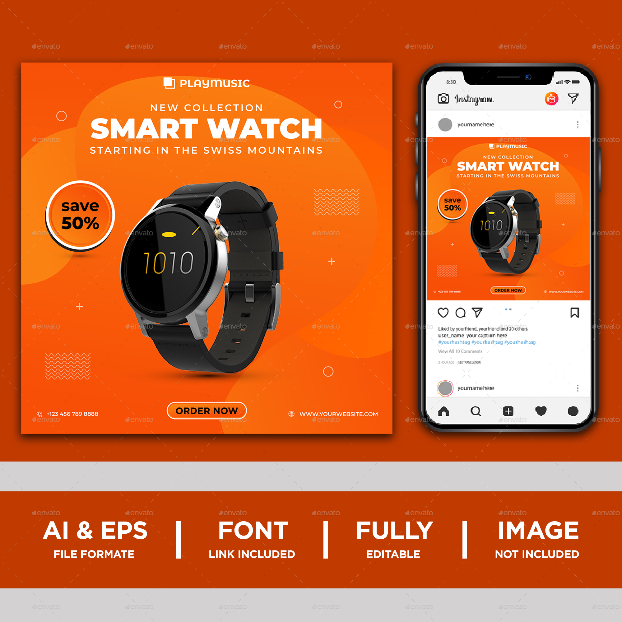 Ecommerce Product Social Media Post Promotional Design Template, Web ...