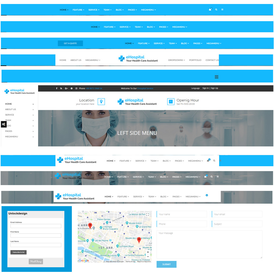 eHospital - Health Care, Medical Hospital & Doctors Clinic HTML ...