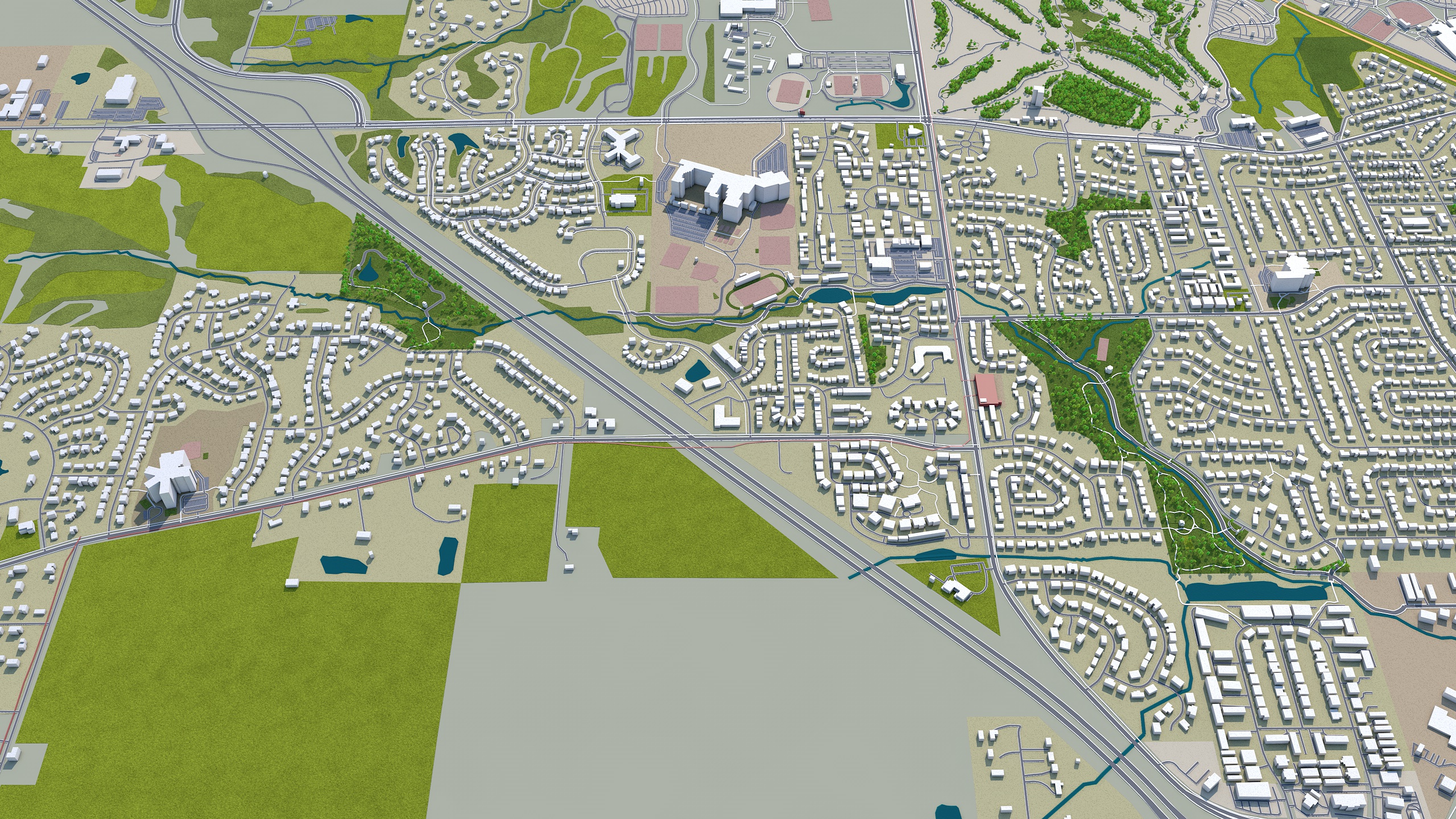 Iowa City Iowa USA 3d model 20km by TurboCG | 3DOcean