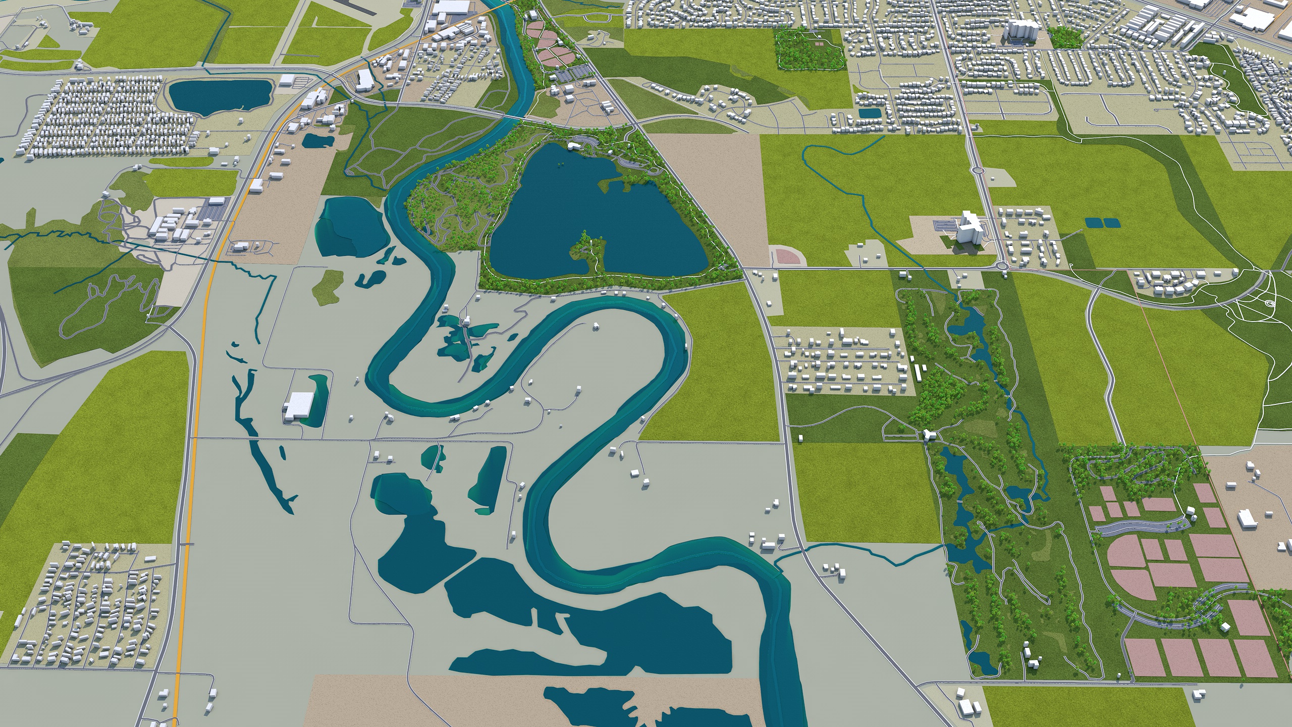 Iowa City Iowa USA 3d model 20km by TurboCG | 3DOcean