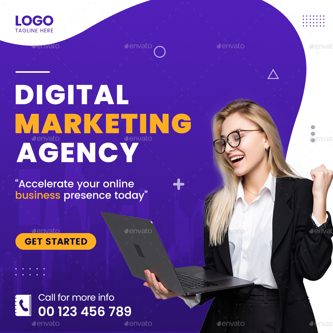 Marketing Social Media Post Template, Web Elements | GraphicRiver