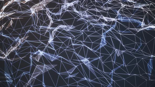 Beautiful White Plexus Grid Abstract Animation, Motion Graphics | VideoHive