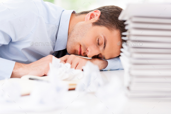Exhausted and overworked. Stock Photo by gstockstudio | PhotoDune