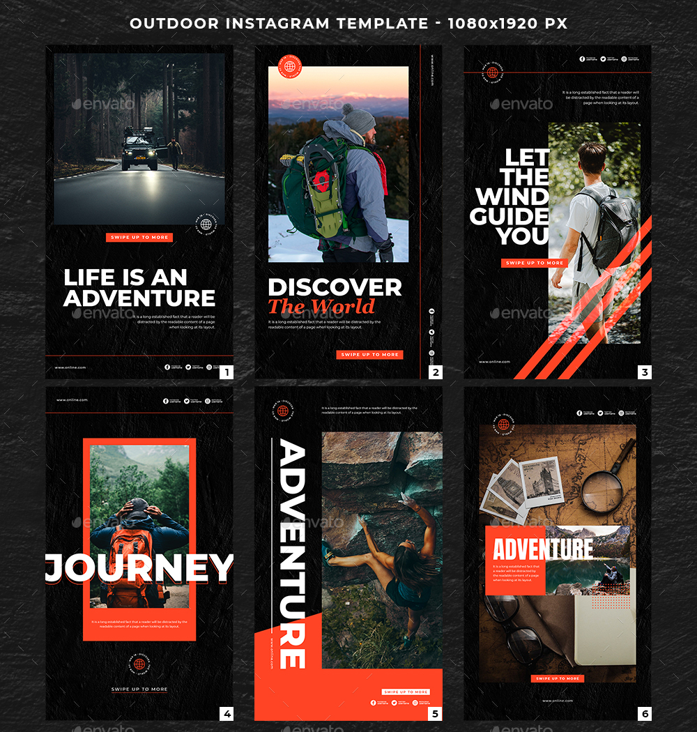 30 Outdoor Instagram Template, Web Elements | GraphicRiver