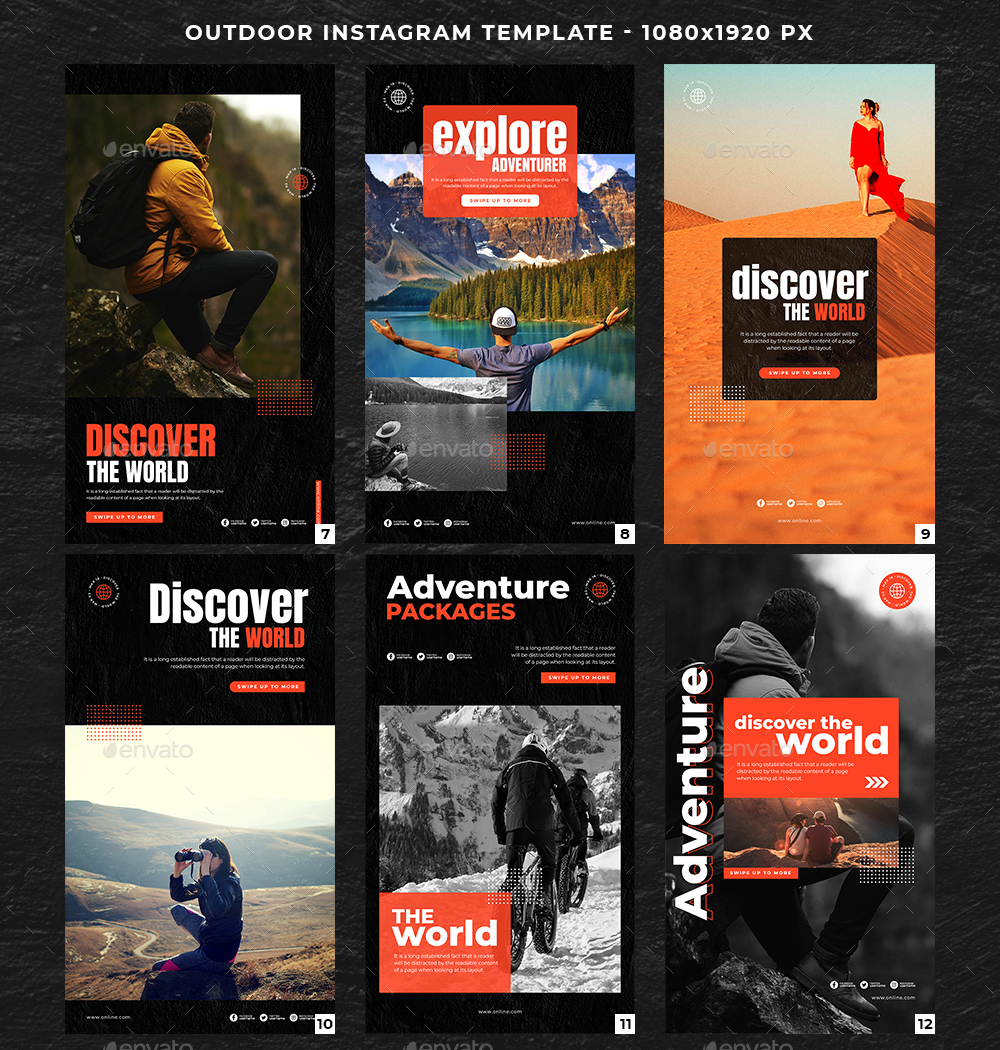 30 Outdoor Instagram Template, Web Elements | GraphicRiver