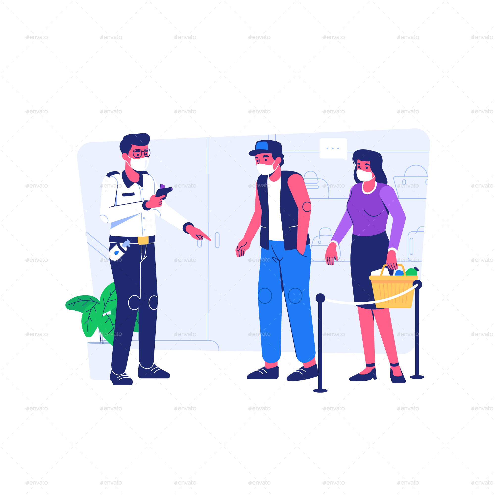 New Normal Illustration Set 1, Vectors | GraphicRiver