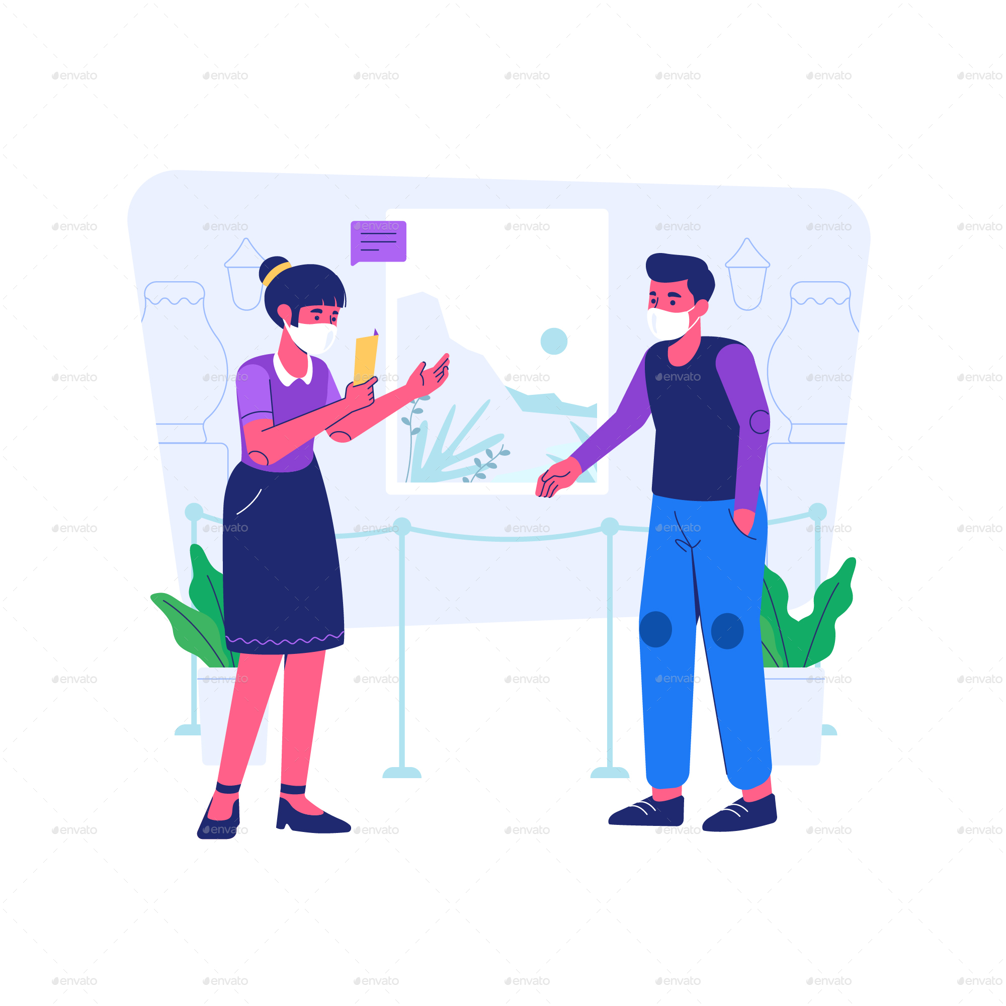 New Normal Illustration Set 1, Vectors | GraphicRiver