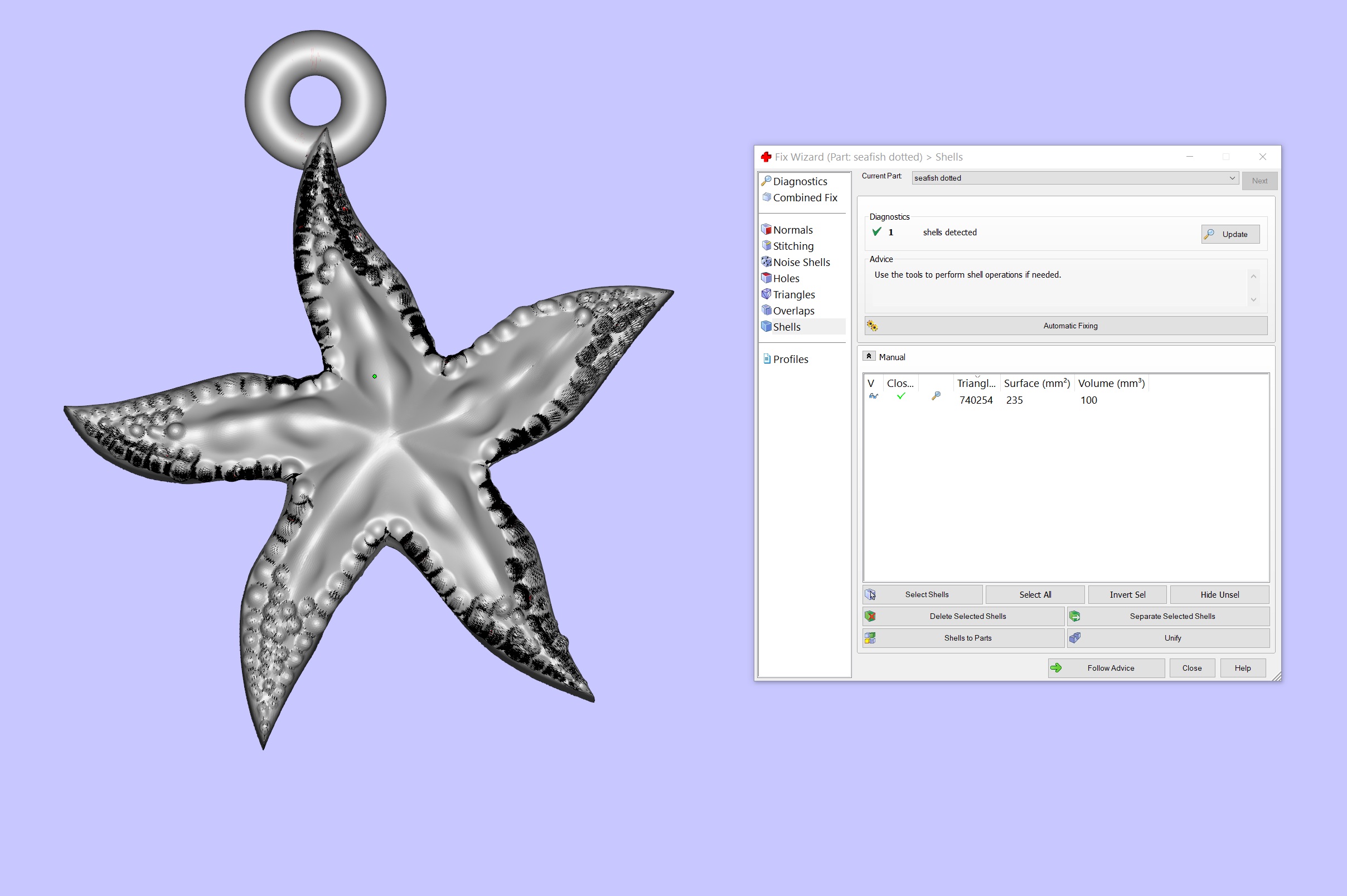 Starfish dotted 3D print model by papcarlo | 3DOcean