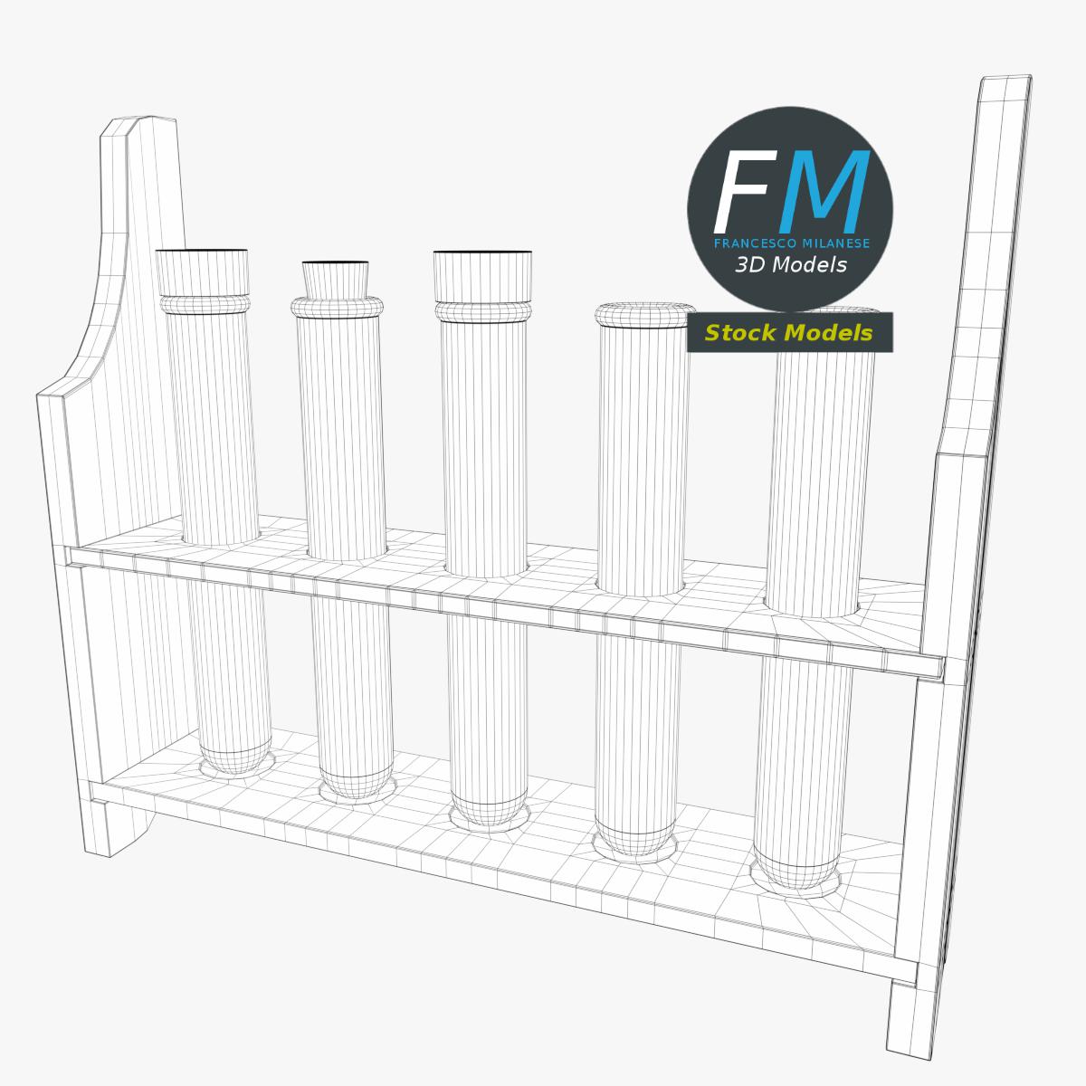 Test tubes rack by FrancescoMilanese85 | 3DOcean