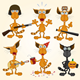 Cartoon Red Cats, Vectors | GraphicRiver