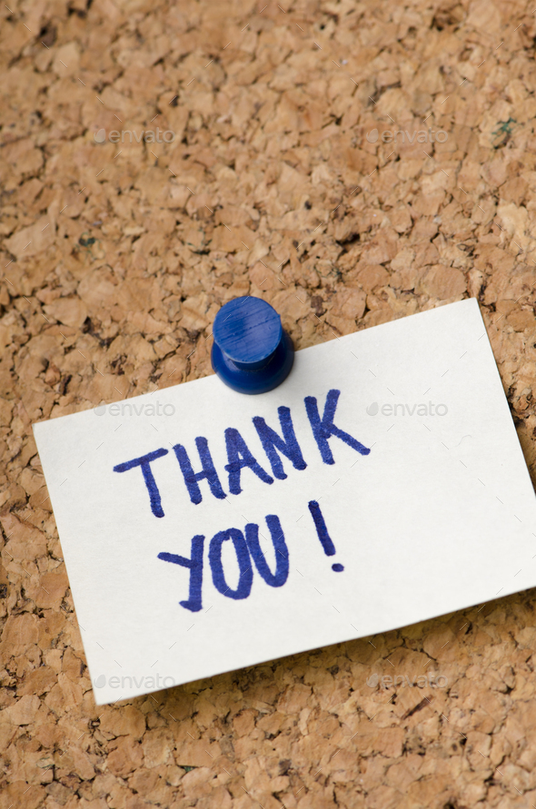 Thank you sticker note Stock Photo by hitdelight | PhotoDune