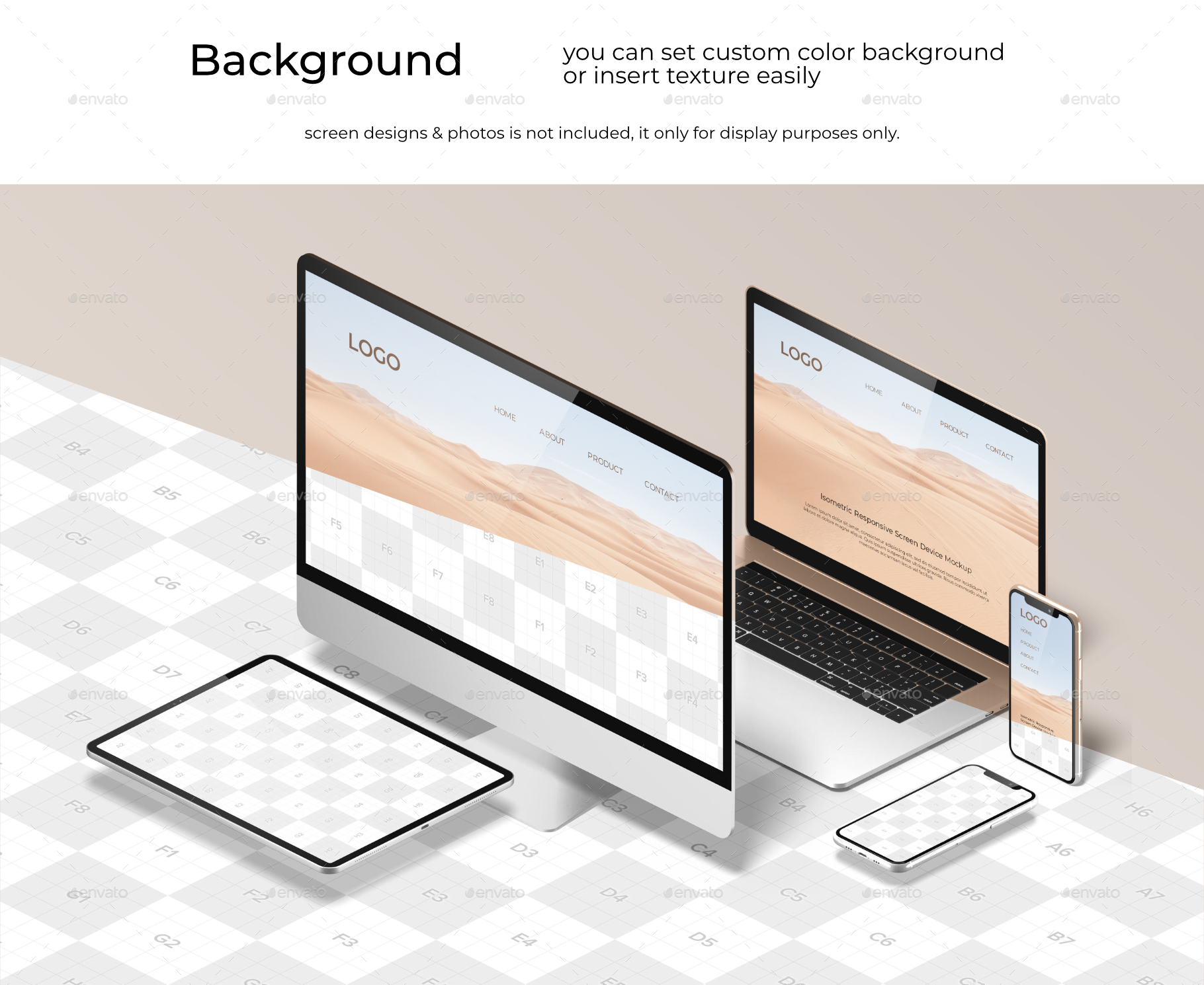 Isometric Responsive Screen Device - Mockup, Graphics | GraphicRiver