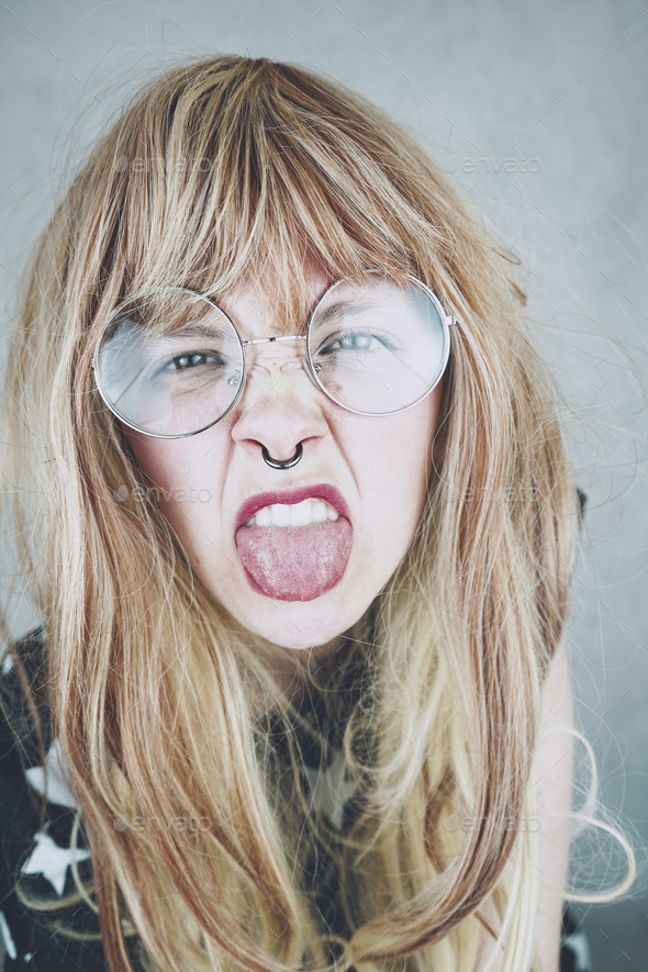 Fresh portrait of a young woman with uncombed hair Stock Photo by nanihta