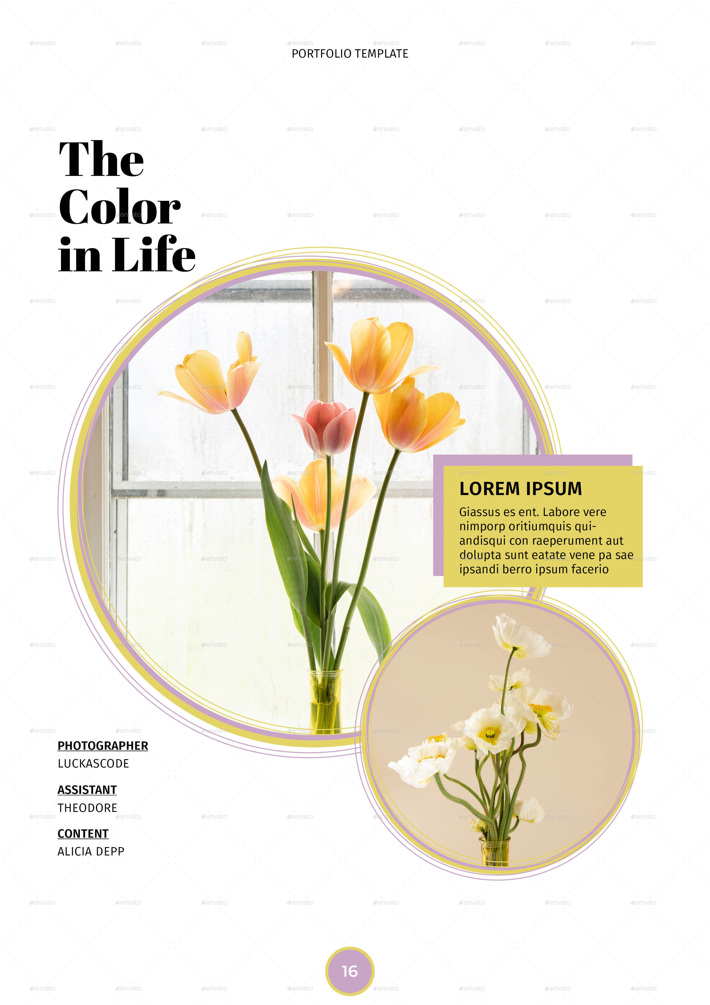 Flower Photography Portfolio Template, Print Templates | GraphicRiver