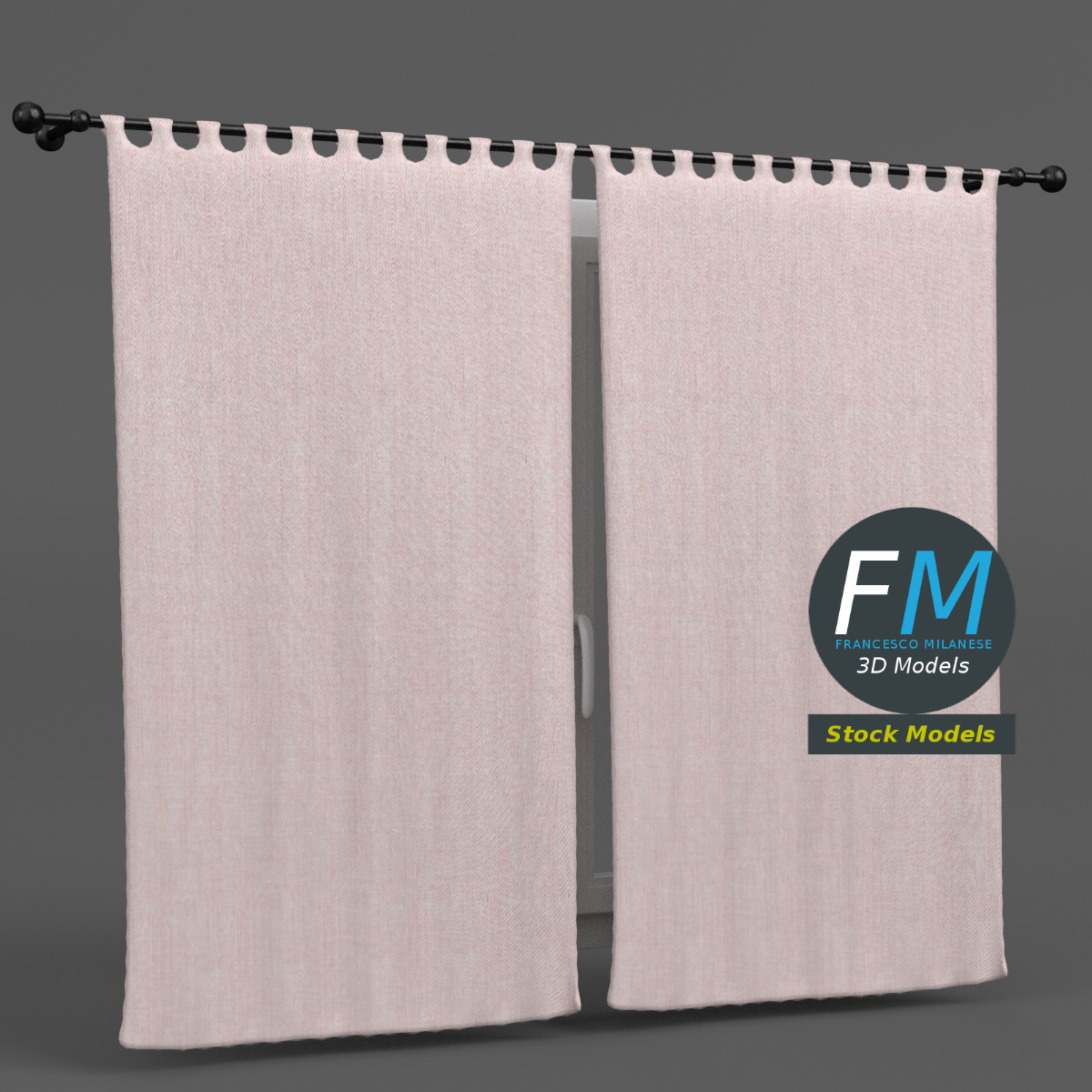 Window with frame and curtains by FrancescoMilanese85 | 3DOcean