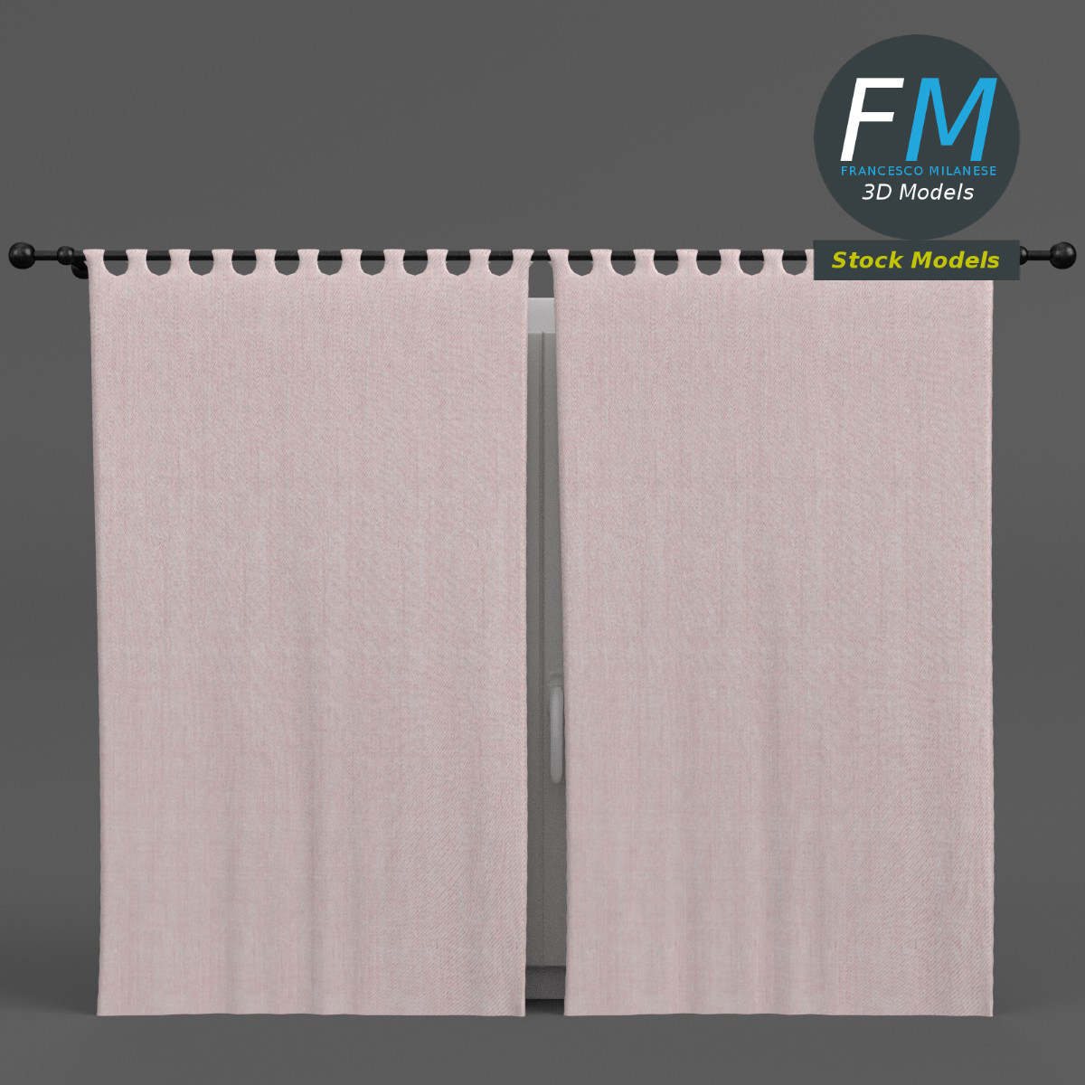 Window with frame and curtains by FrancescoMilanese85 | 3DOcean