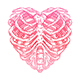 Skeleton heart shape, Vectors | GraphicRiver