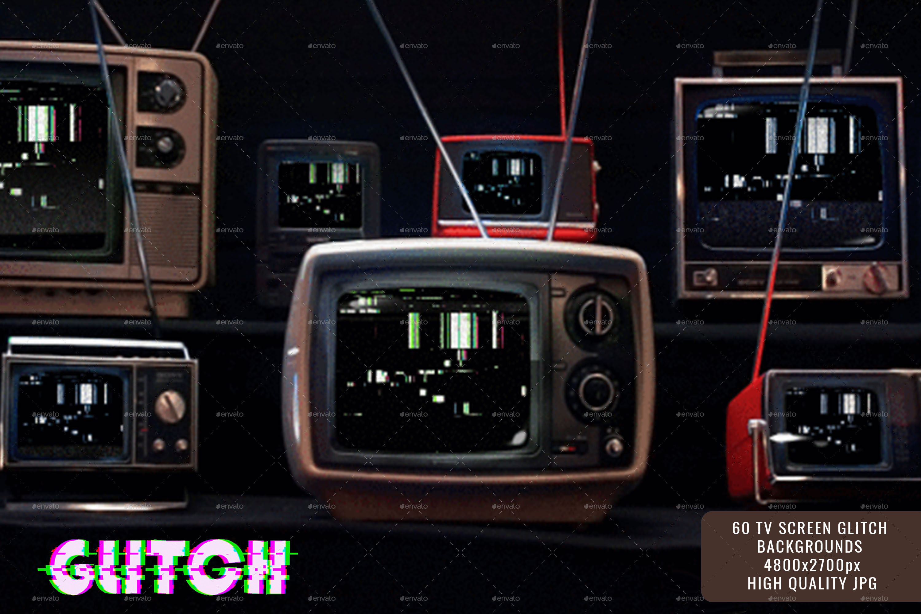 60 TV Screen Glitch Backgrounds JPG, Graphics | GraphicRiver