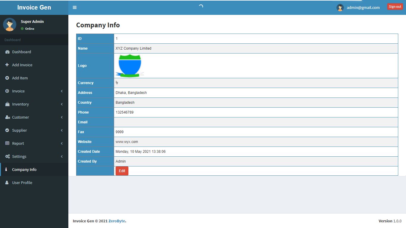 Invoice Generation and Management | ASP.NET Core | EF | MSSQL by shaheddev Invoice Generation and Management | ASP.NET Core | EF | MSSQL by shaheddev