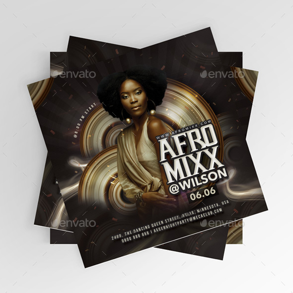 Afro Mixx Night Club Flyer, Print Templates | GraphicRiver