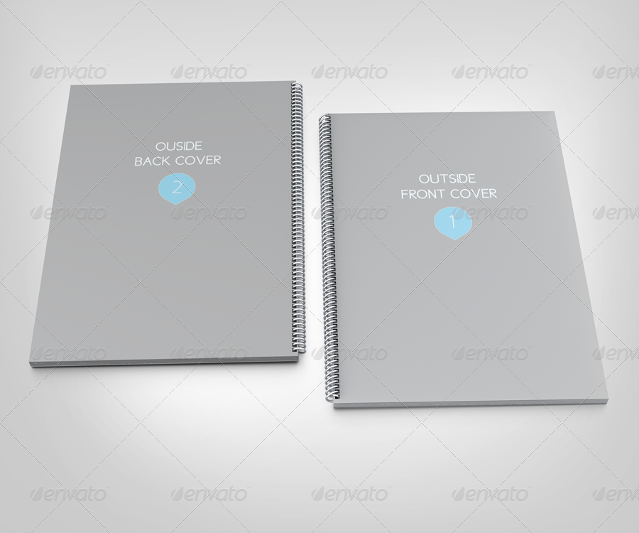 Spiral Notebook Mock-Up, Graphics | GraphicRiver