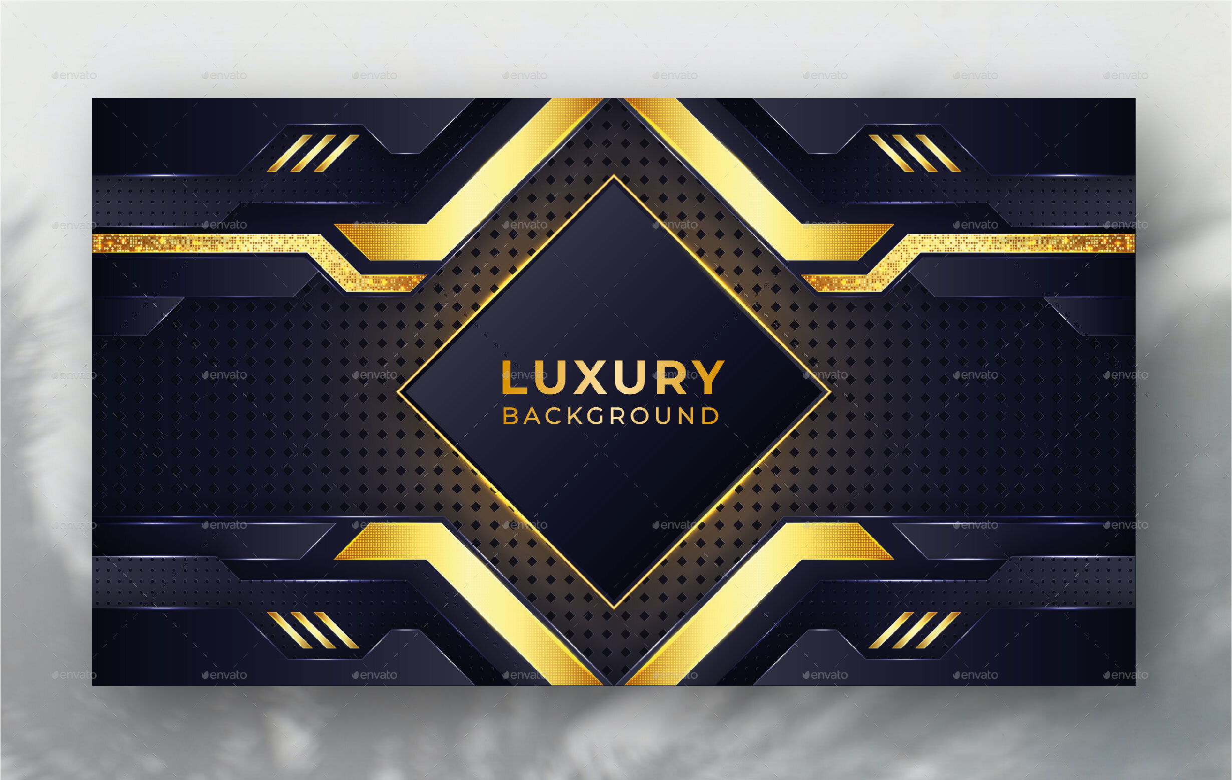 Golden luxury background template with geometric shapes, Graphics ...