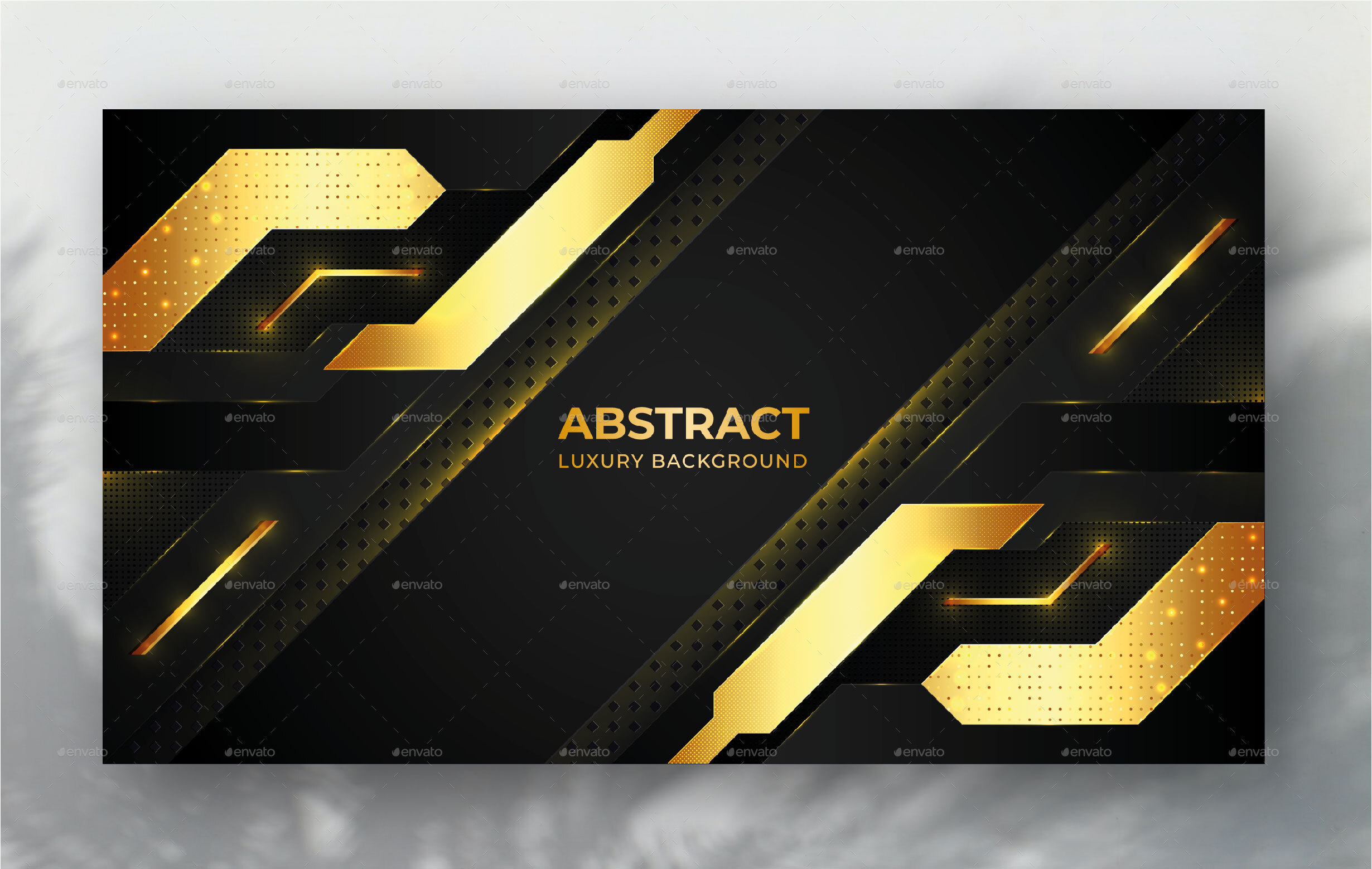 Golden luxury background template with geometric shapes, Graphics ...