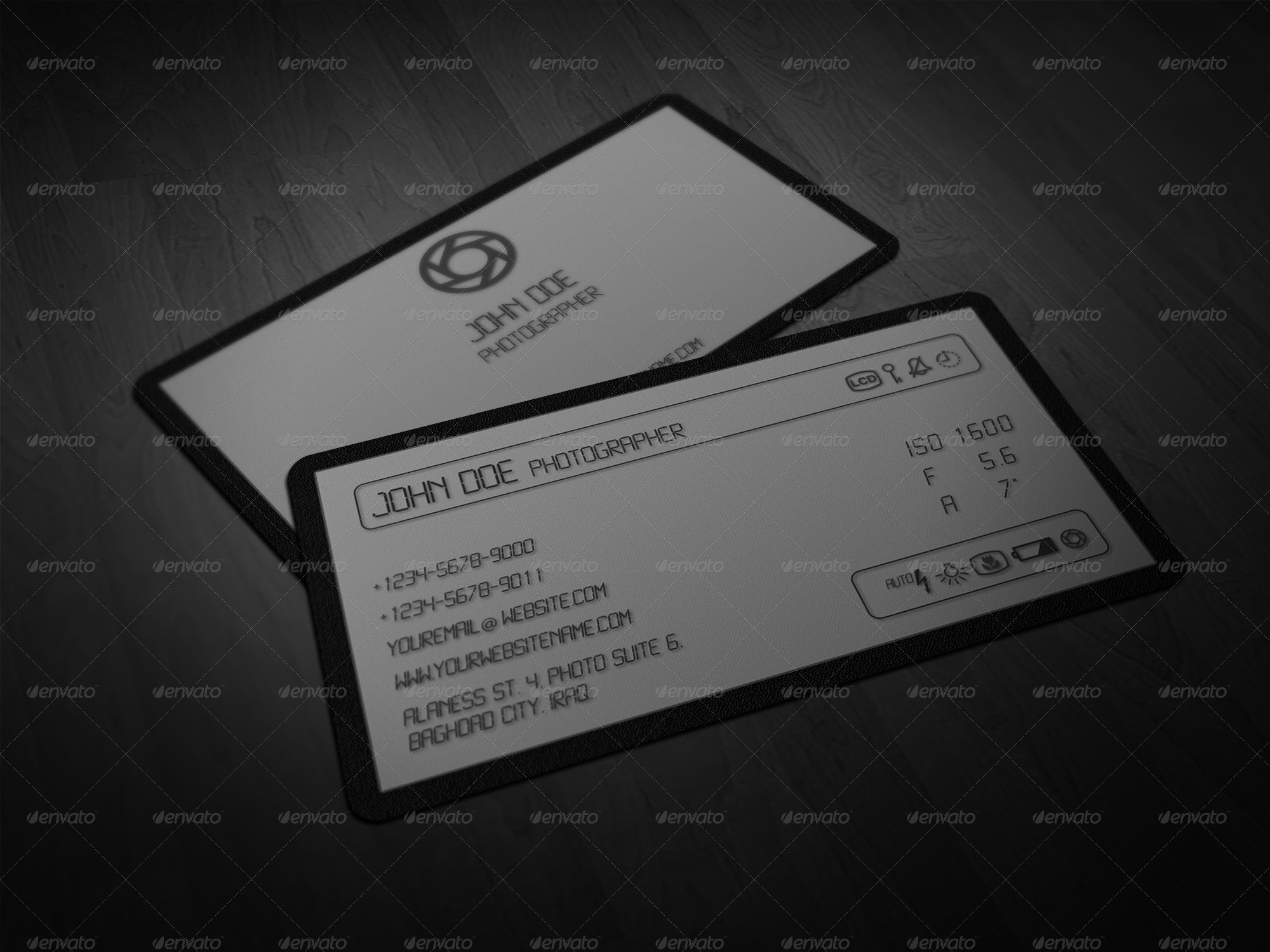 Camera LCD Business Card, Print Templates | GraphicRiver