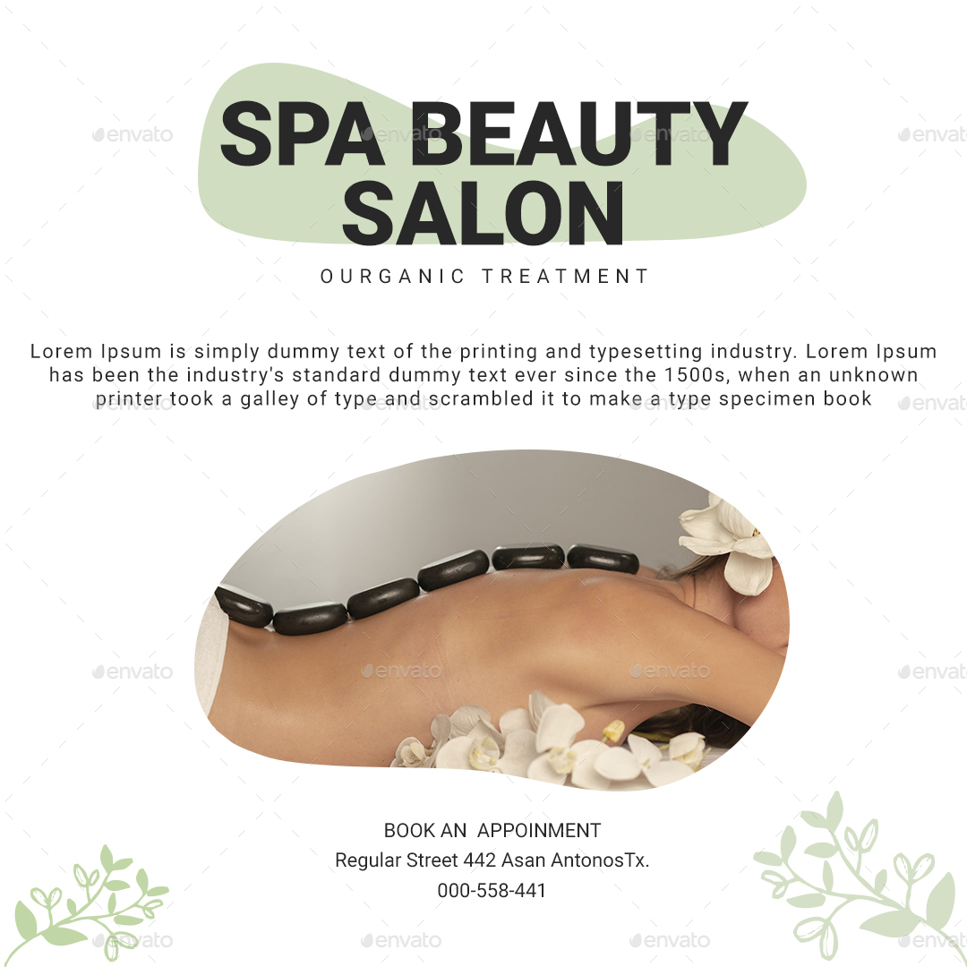 Spa Instagram Post Template, Graphics | GraphicRiver