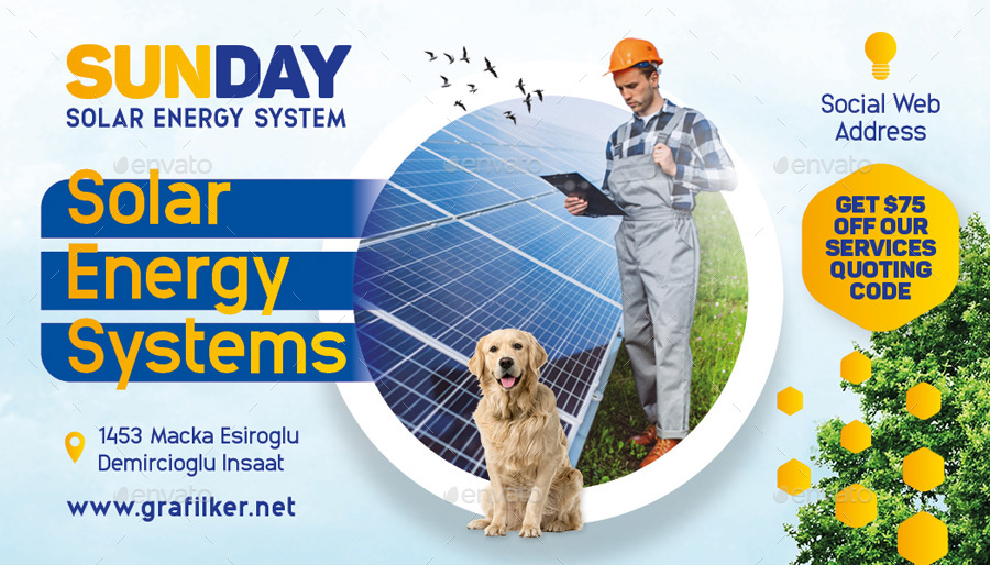 Solar Energy Business Card Templates, Print Templates | GraphicRiver