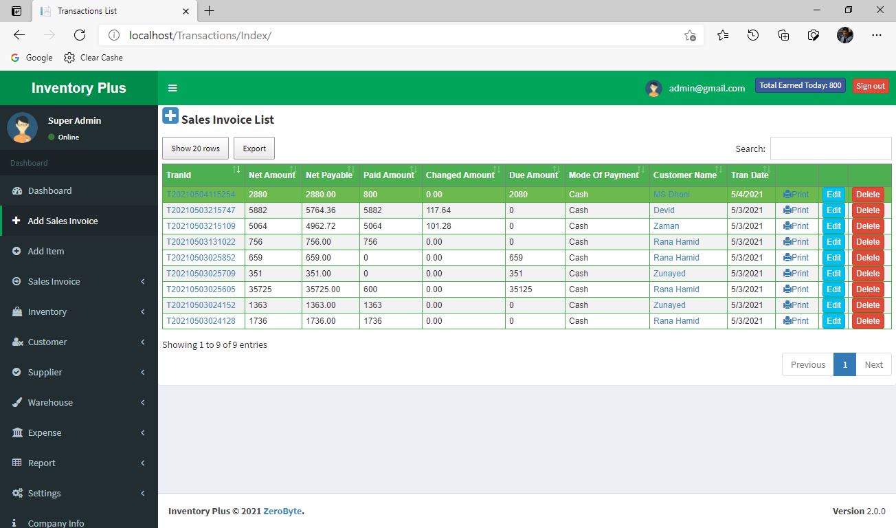 Inventory Plus(Inventory Management System) using .Net Core(3.1), C# ...
