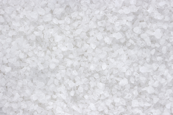 Sea salt background closeup top view texture Stock Photo by xamtiw