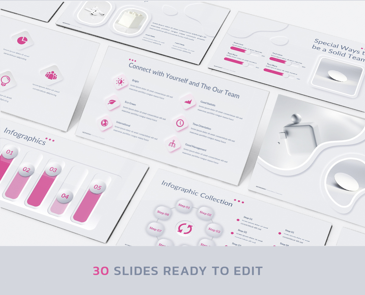 Neumorphism Multipurpose Google Slides Template, Presentation Templates